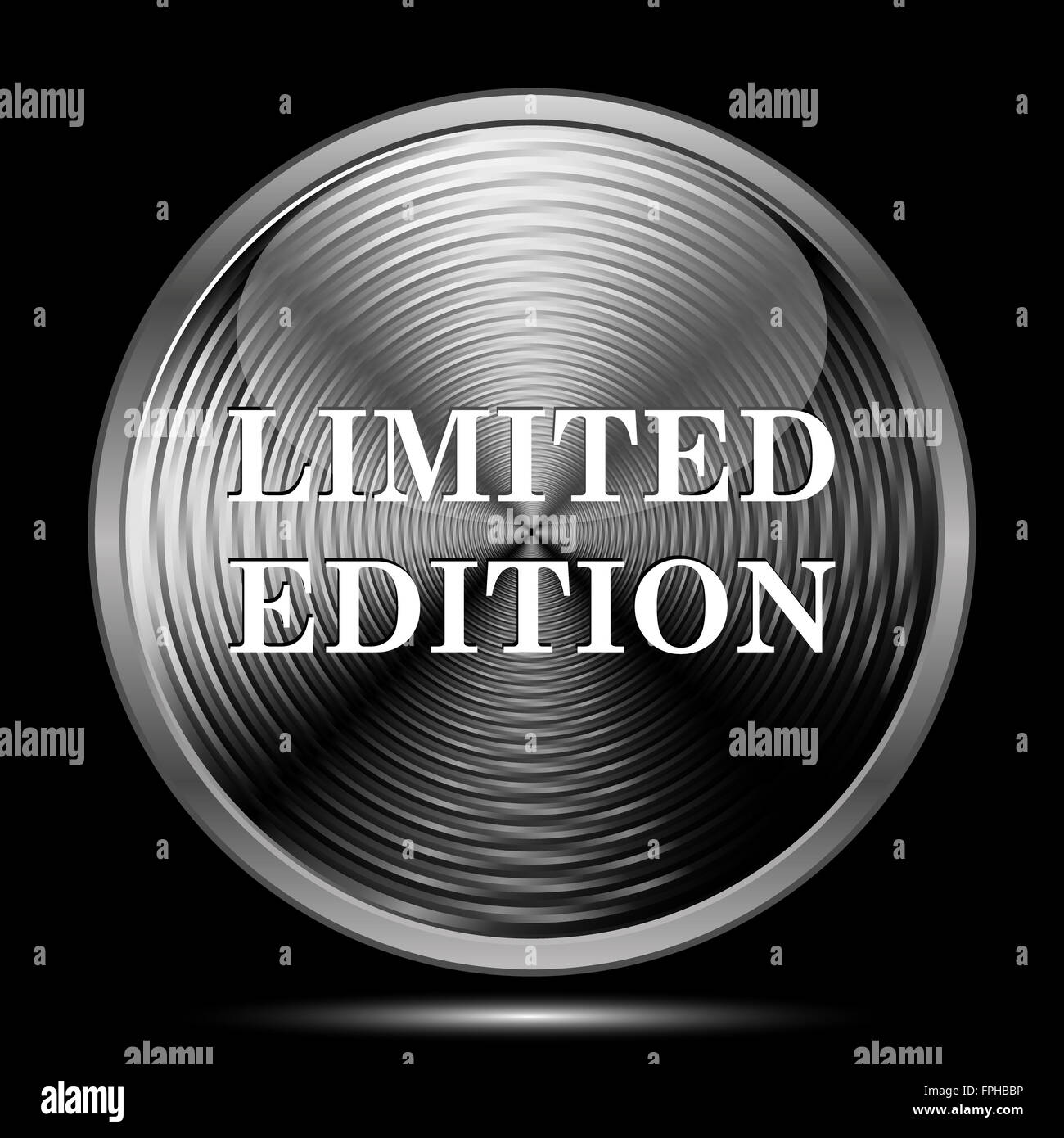 Limited edition icon. Internet button on black background Stock Photo ...