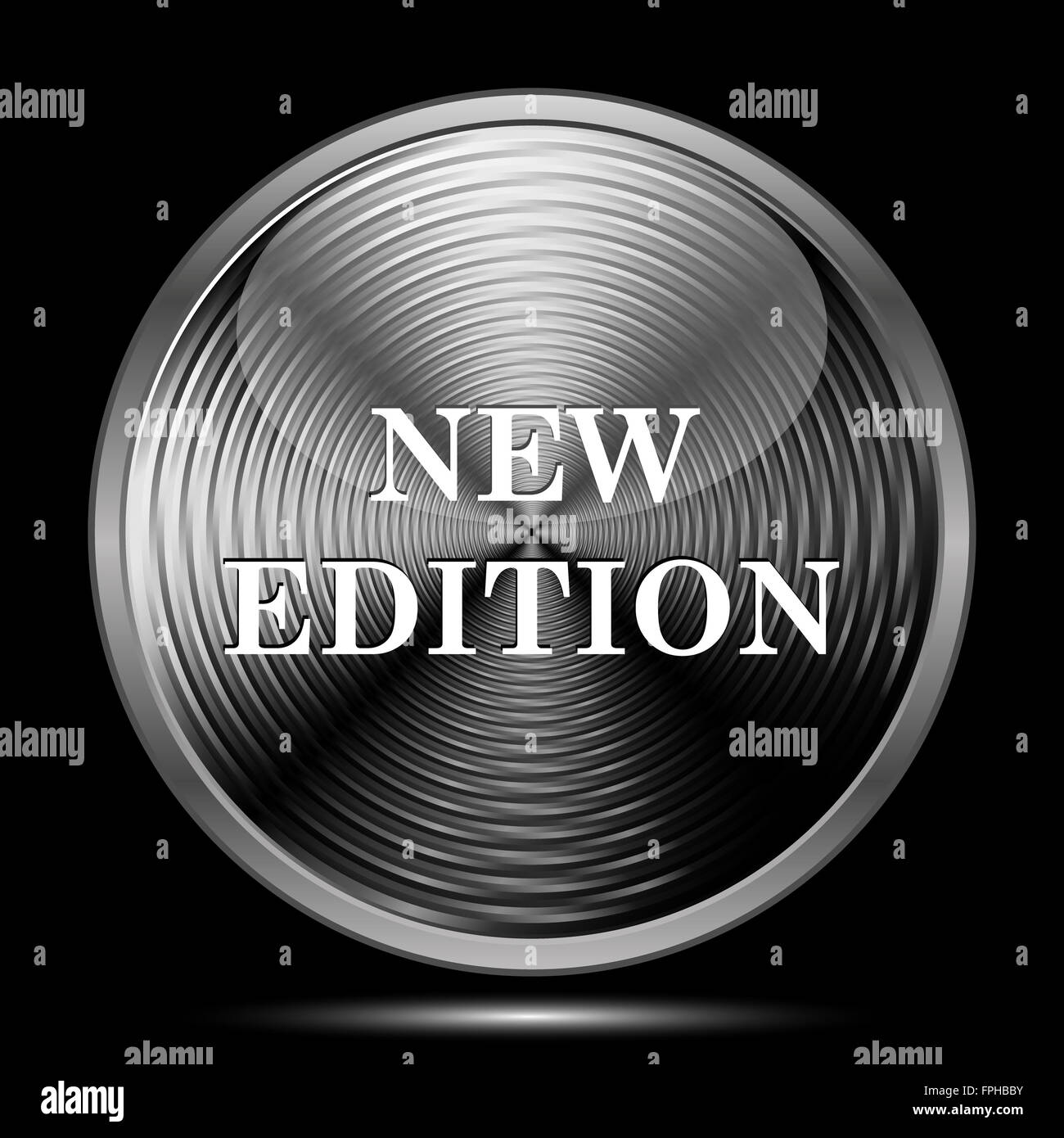 New edition icon. Internet button on black background Stock Photo - Alamy