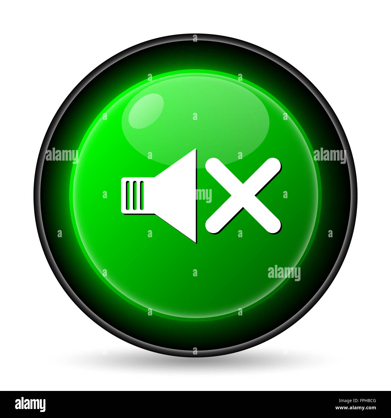 No sound icon. Internet button on white background Stock Photo - Alamy