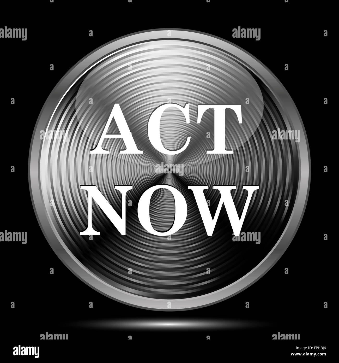 Act now icon. Internet button on black background Stock Photo - Alamy