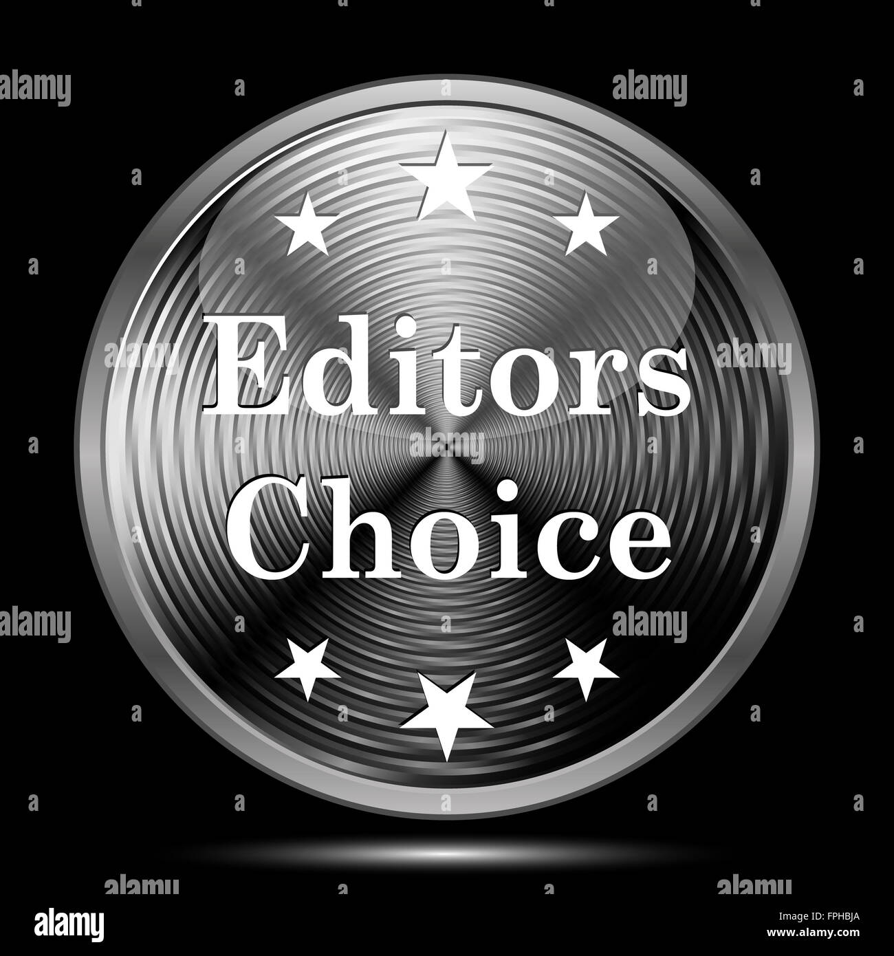 Editors choice icon. Internet button on black background Stock Photo ...