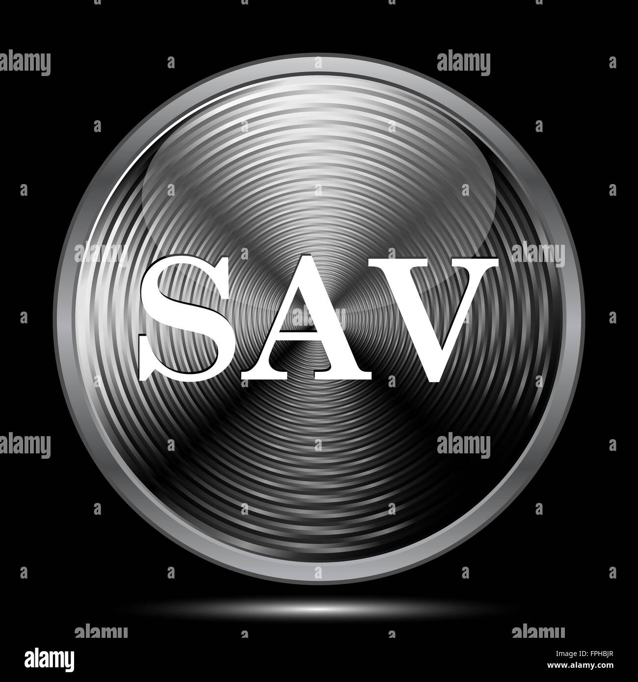 SAV icon. Internet button on black background Stock Photo - Alamy