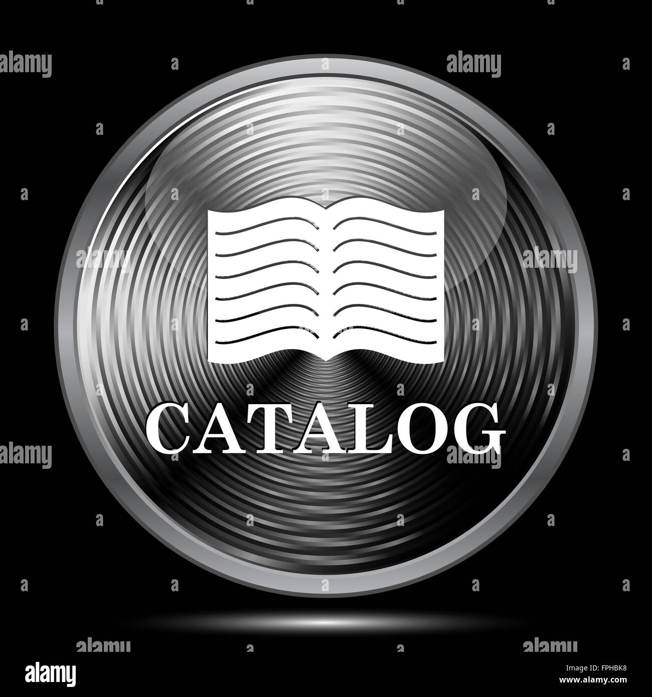 Catalog icon. Internet button on black background Stock Photo - Alamy