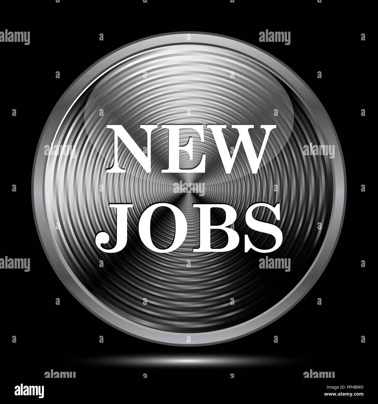 New jobs icon. Internet button on black background Stock Photo - Alamy