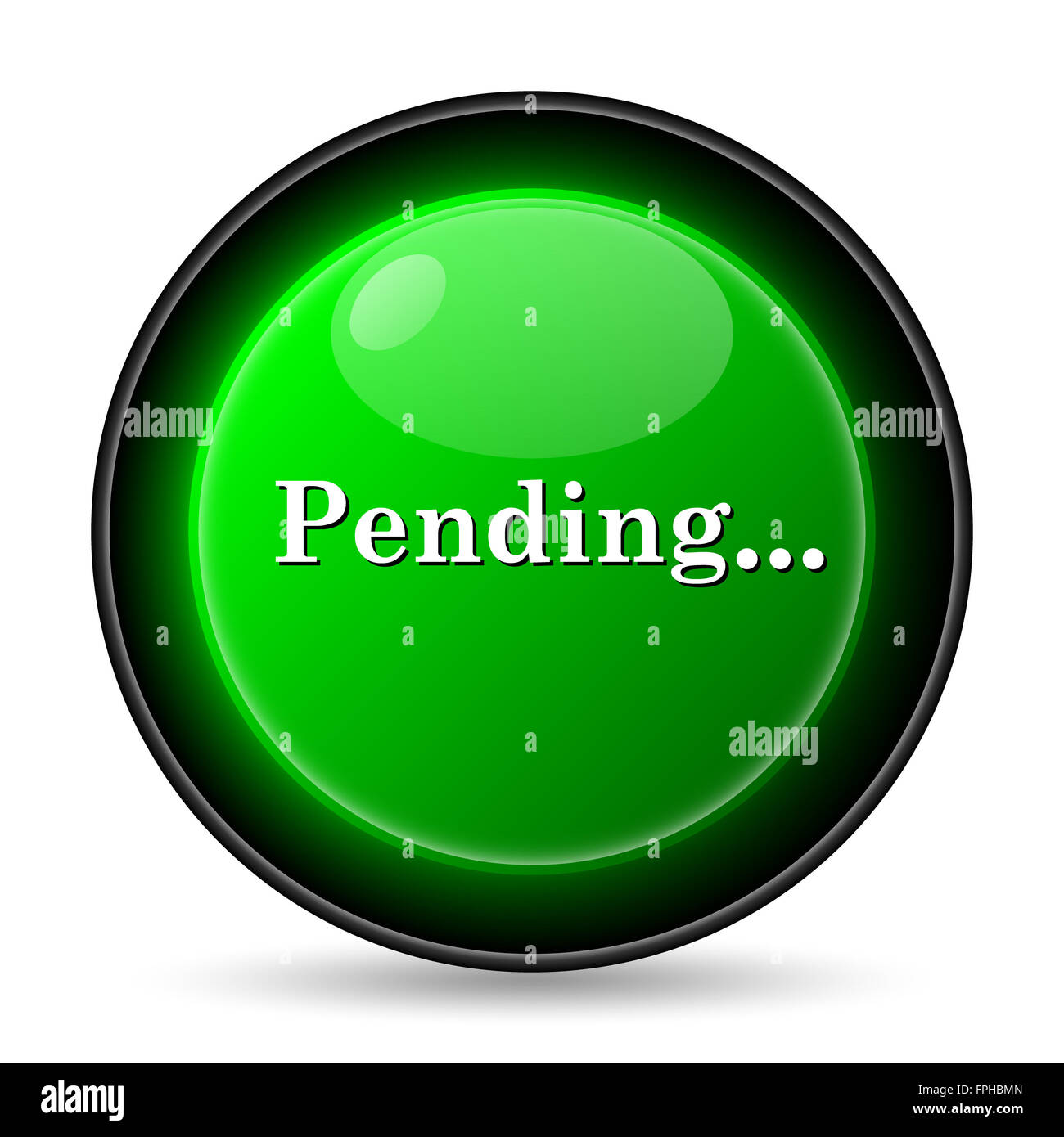 Pending icon. Internet button on white background Stock Photo - Alamy