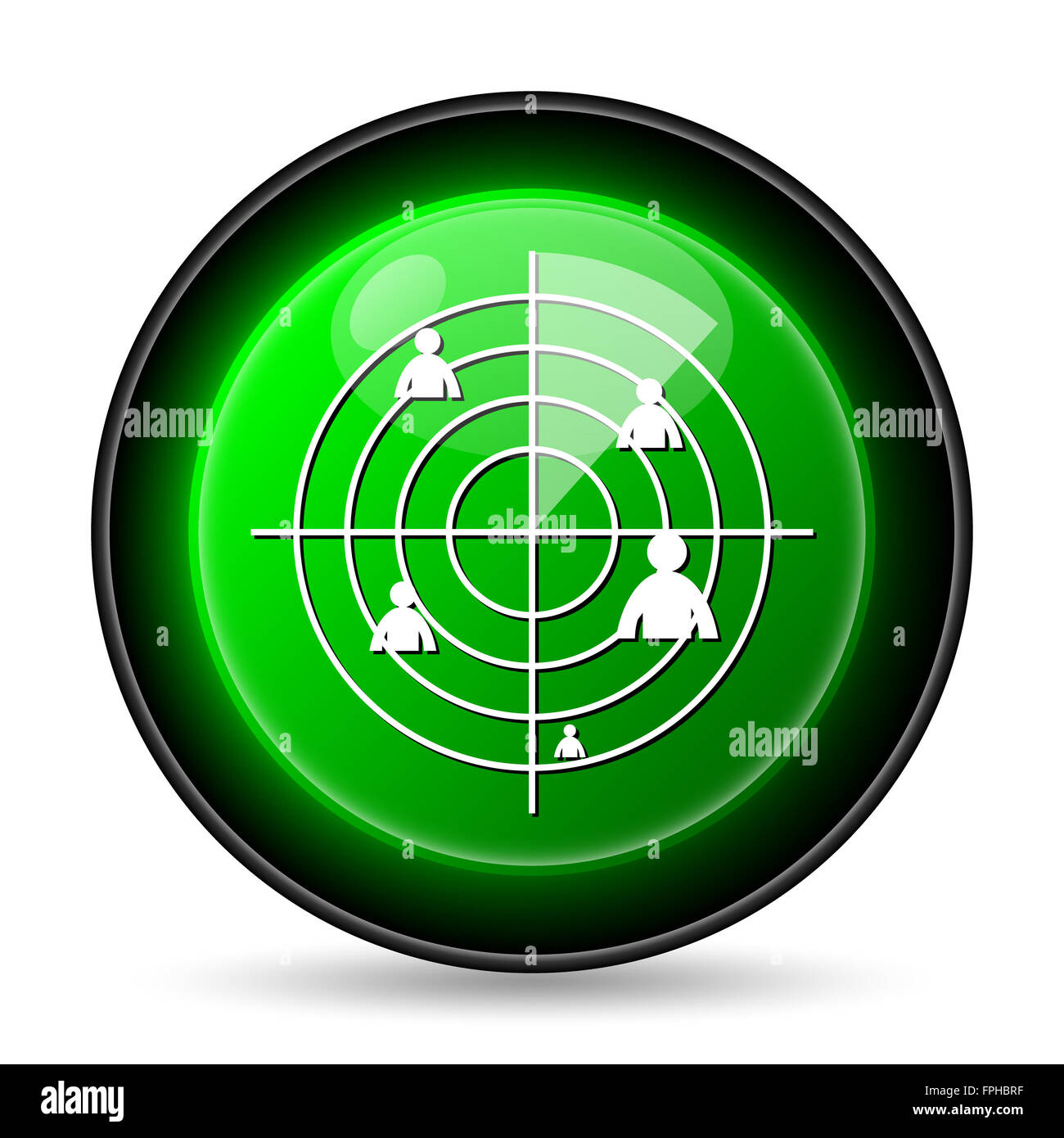 Radar icon. Internet button on white background Stock Photo - Alamy