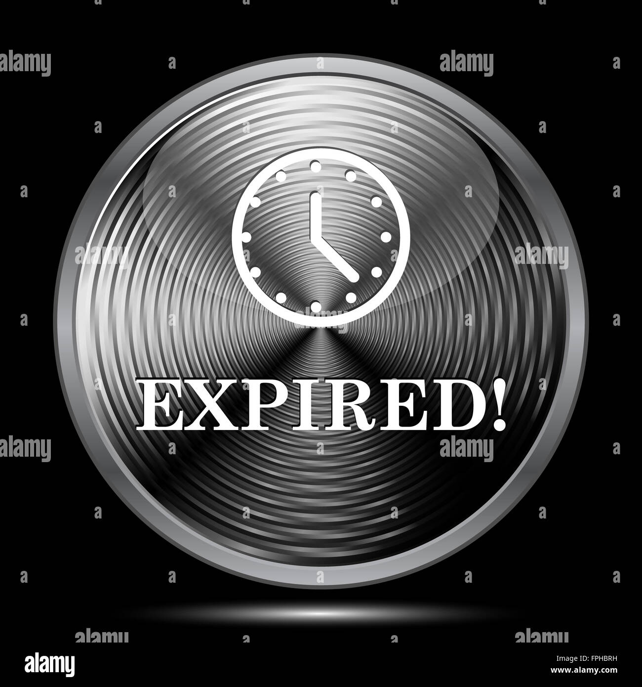 Expired icon. Internet button on black background Stock Photo - Alamy
