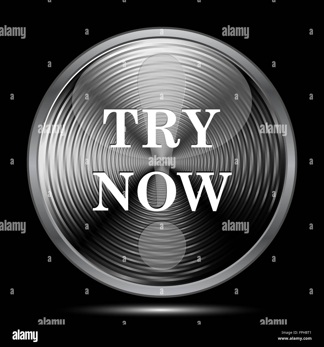 Try now icon. Internet button on black background Stock Photo - Alamy