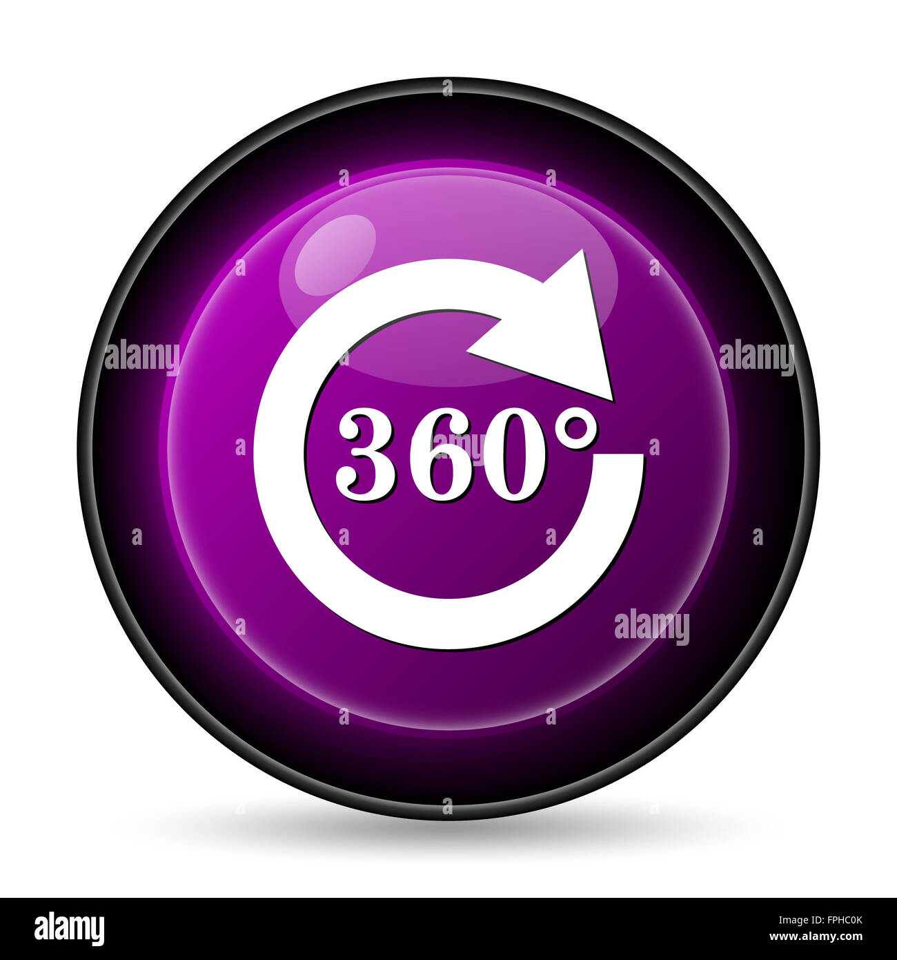 Reload 360 icon. Internet button on white background Stock Photo - Alamy