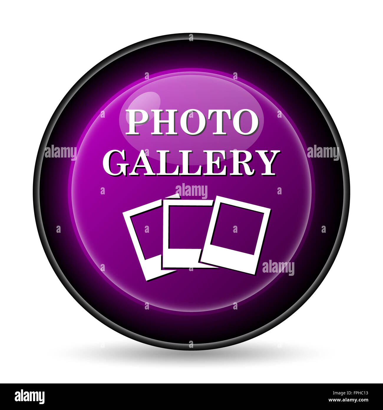 Photo gallery icon. Internet button on white background Stock Photo - Alamy