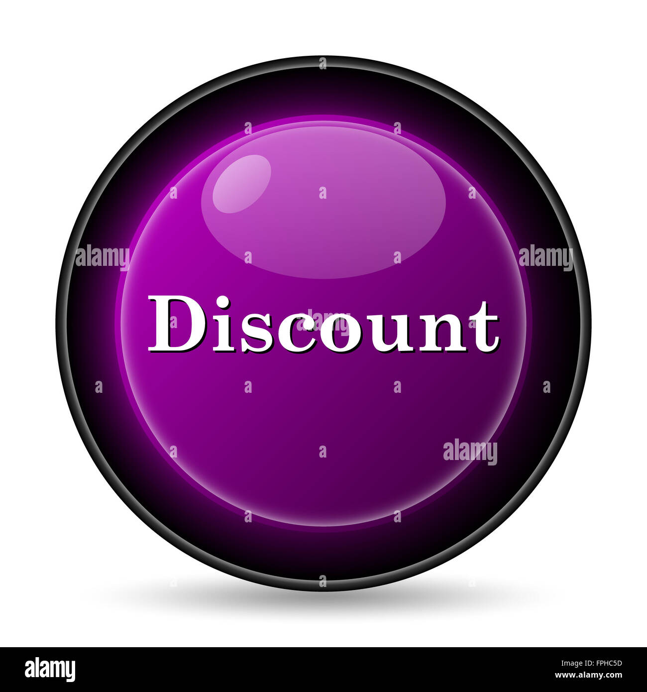 Discount icon. Internet button on white background Stock Photo - Alamy