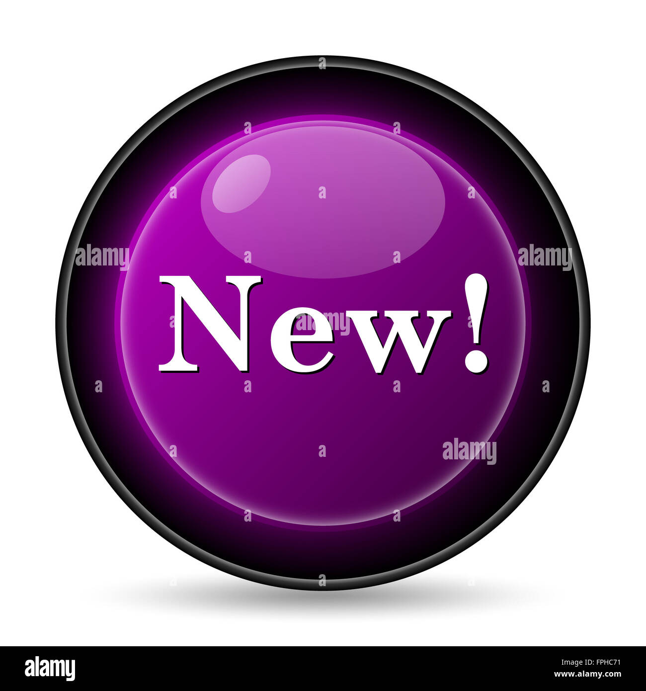 New icon. Internet button on white background Stock Photo - Alamy