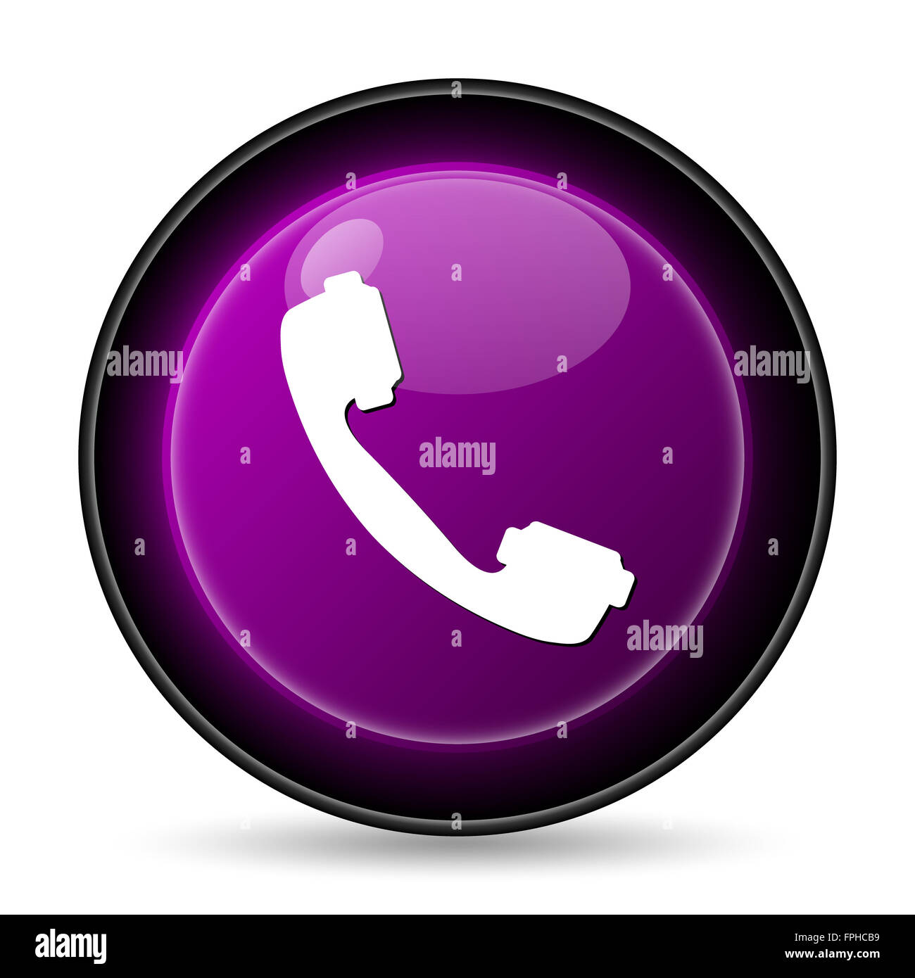 Phone icon. Internet button on white background Stock Photo - Alamy