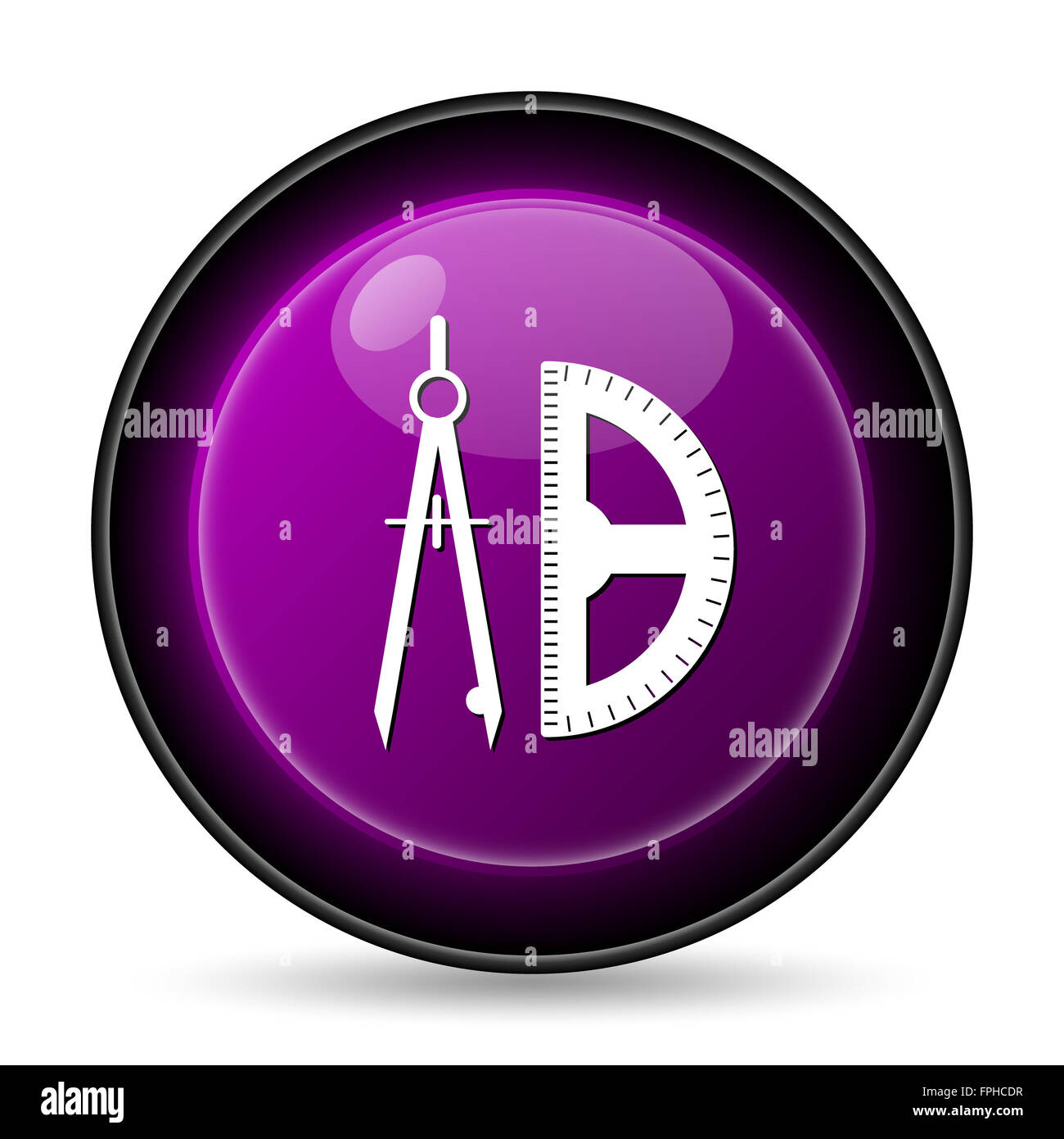 E-learning icon. Internet button on white background Stock Photo - Alamy