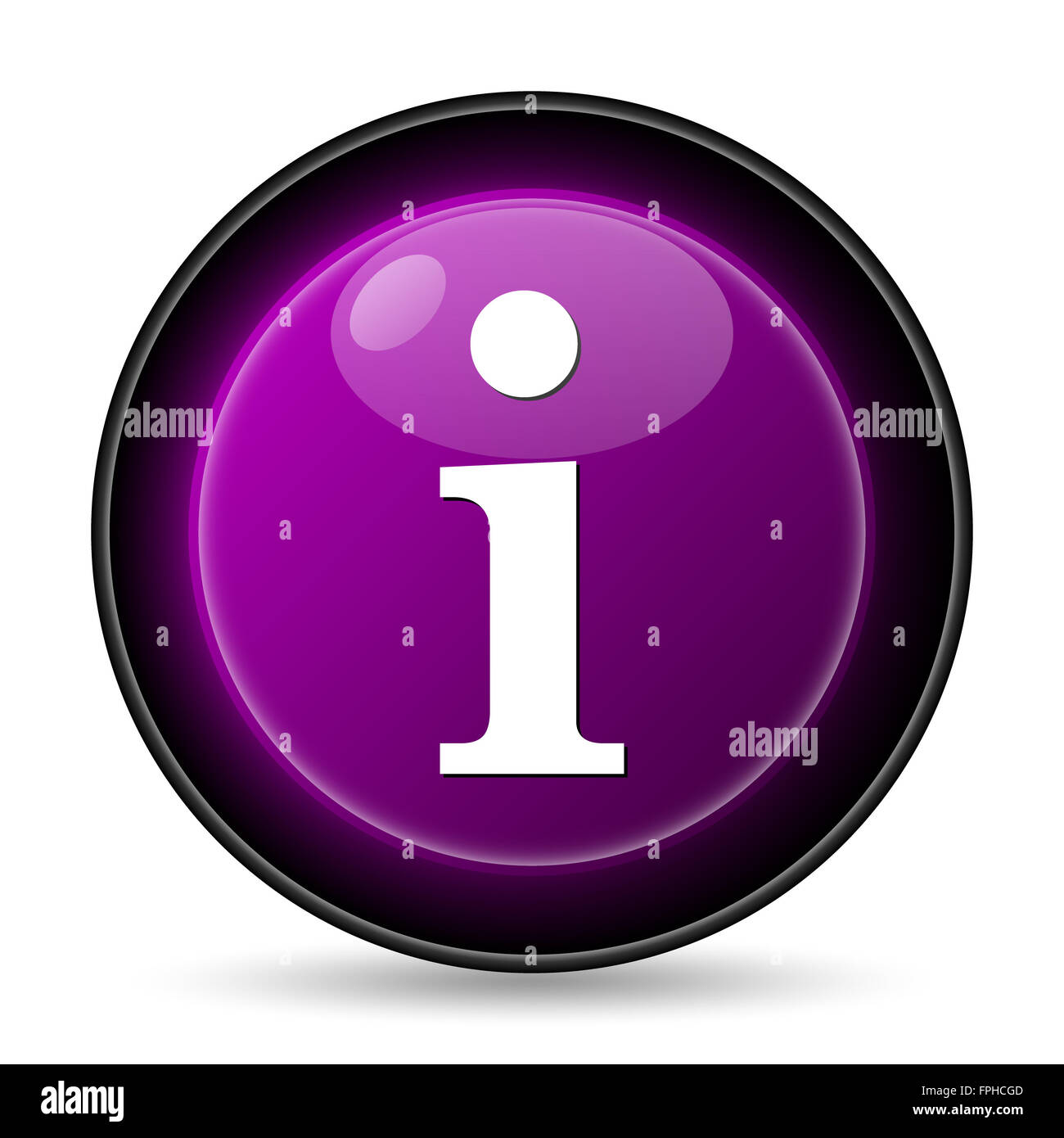 Info icon. Internet button on white background Stock Photo - Alamy