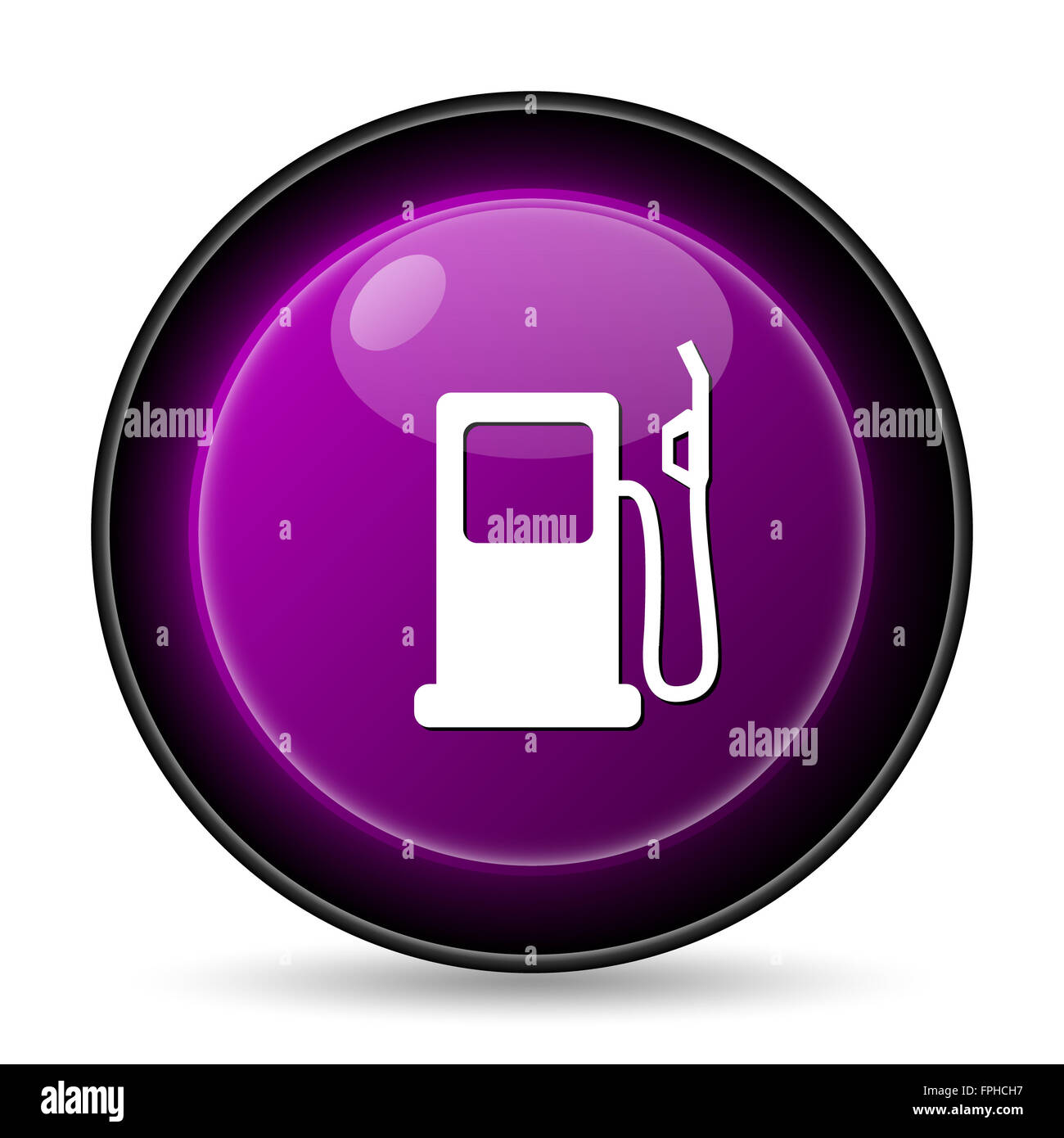 Gas pump icon. Internet button on white background Stock Photo - Alamy