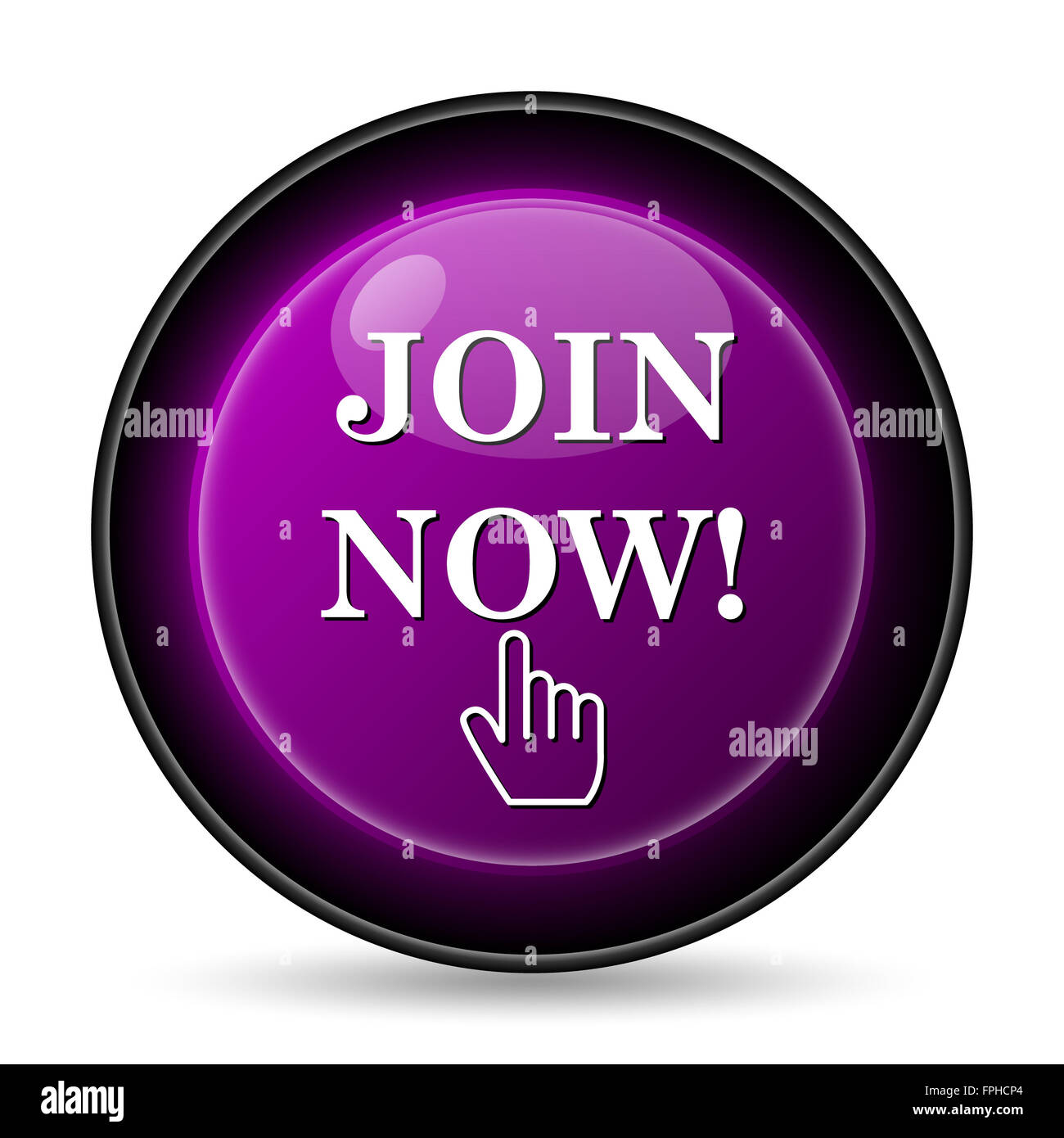 Join now icon. Internet button on white background Stock Photo - Alamy