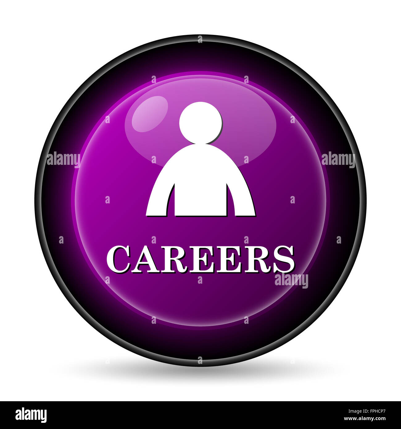 Careers icon. Internet button on white background Stock Photo - Alamy