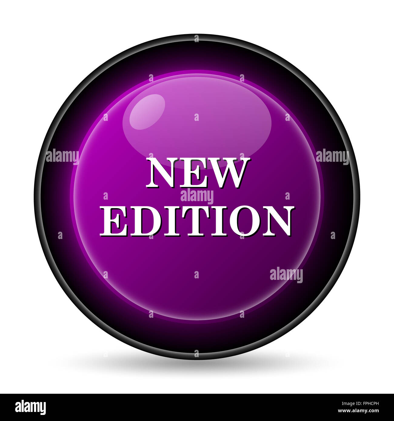 New edition icon. Internet button on white background Stock Photo - Alamy