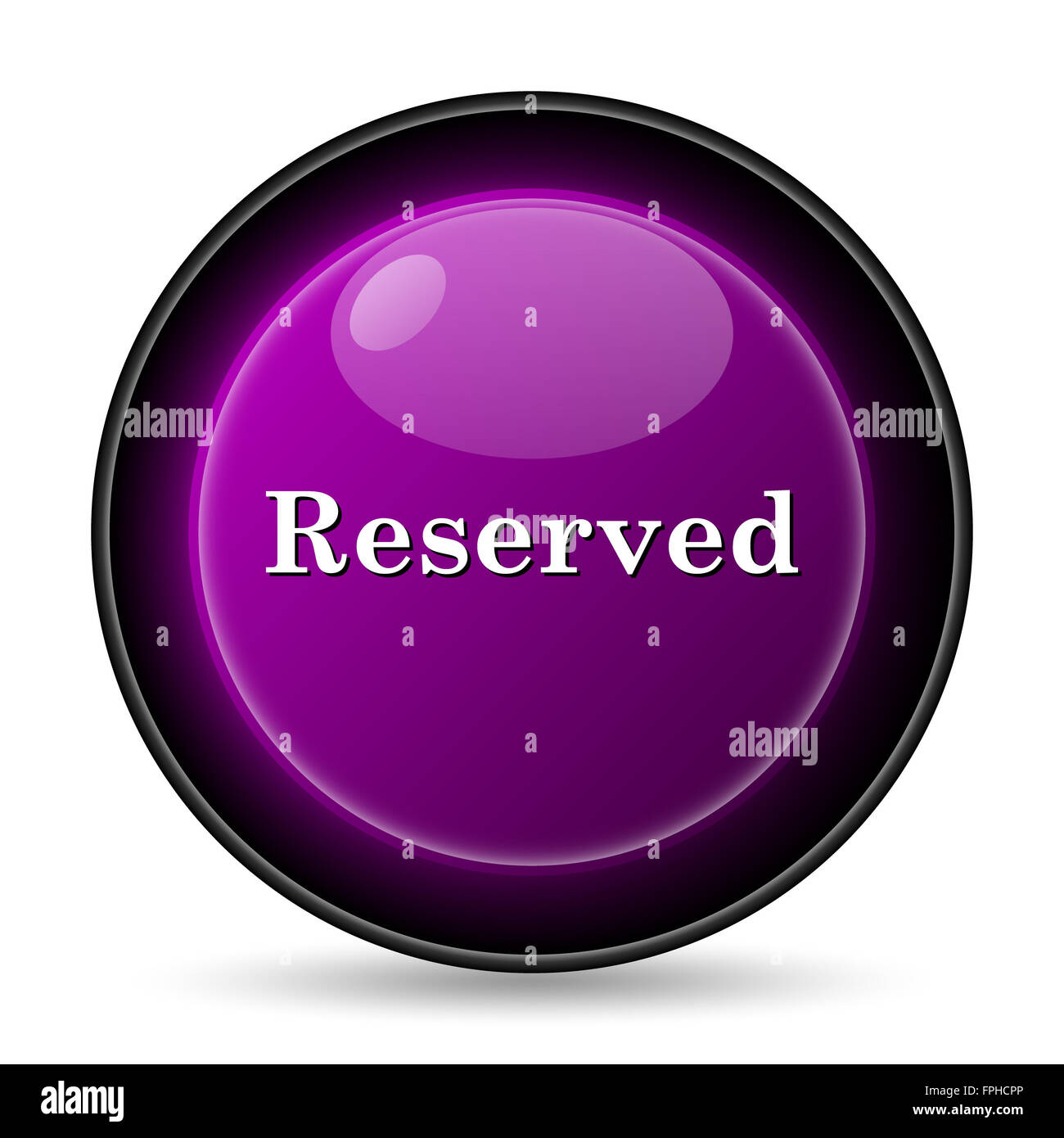 Reserved icon. Internet button on white background Stock Photo - Alamy