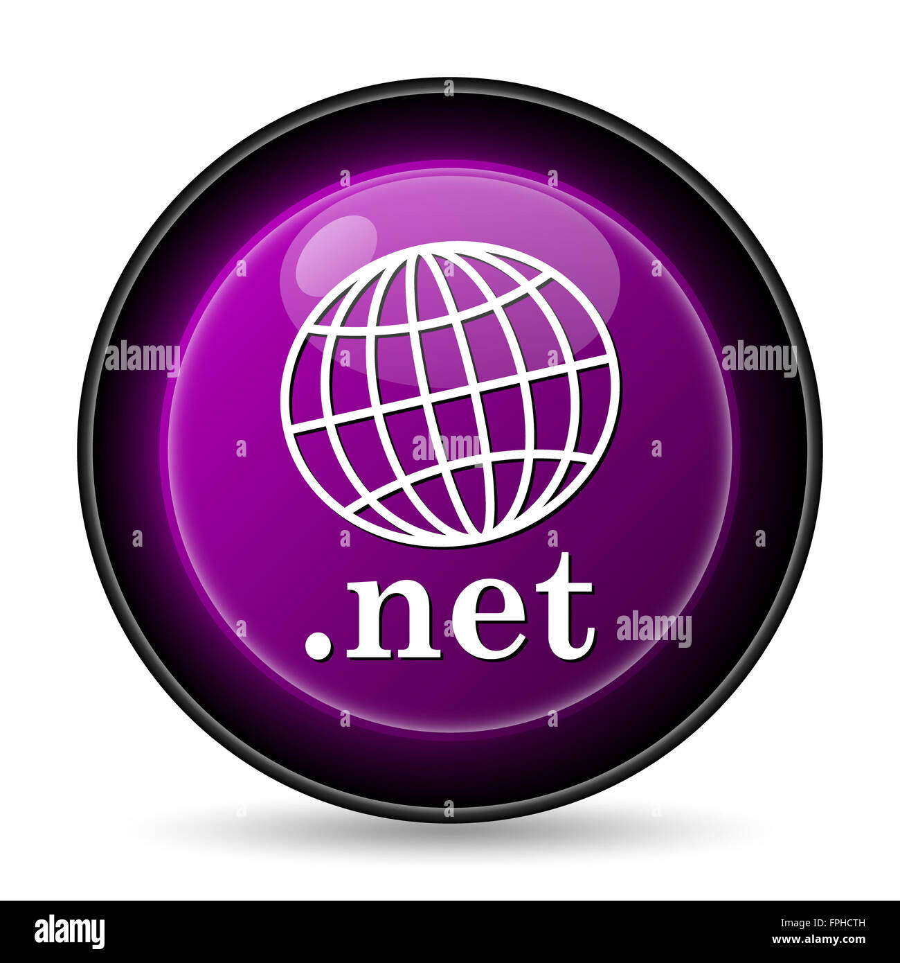.net icon. Internet button on white background Stock Photo - Alamy