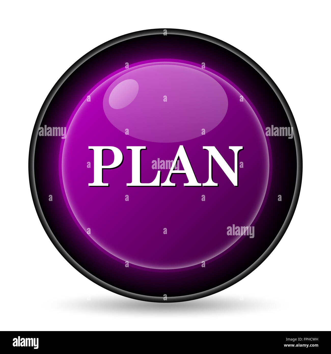 Plan icon. Internet button on white background Stock Photo - Alamy
