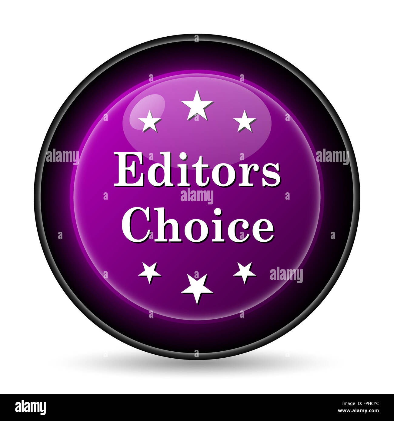 Editors choice icon. Internet button on white background Stock Photo ...
