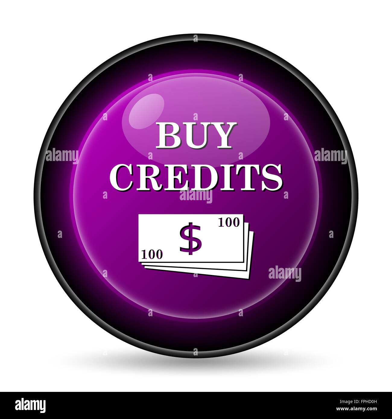 Buy credits icon. Internet button on white background Stock Photo - Alamy