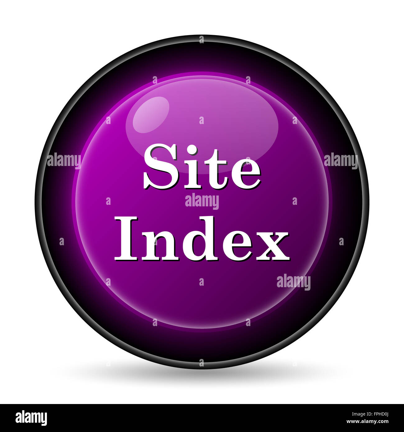 Site index icon. Internet button on white background Stock Photo - Alamy