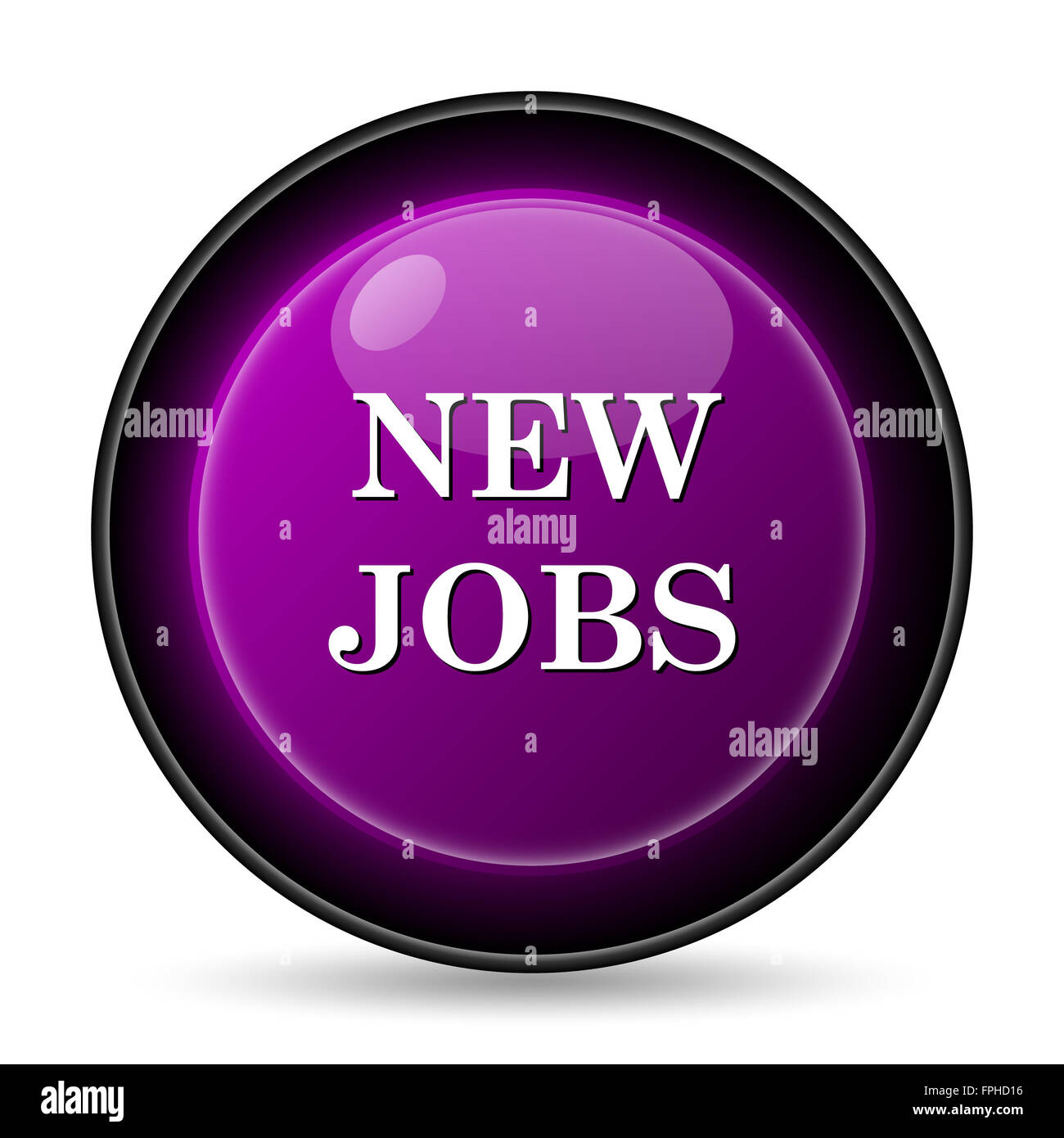 New jobs icon. Internet button on white background Stock Photo - Alamy