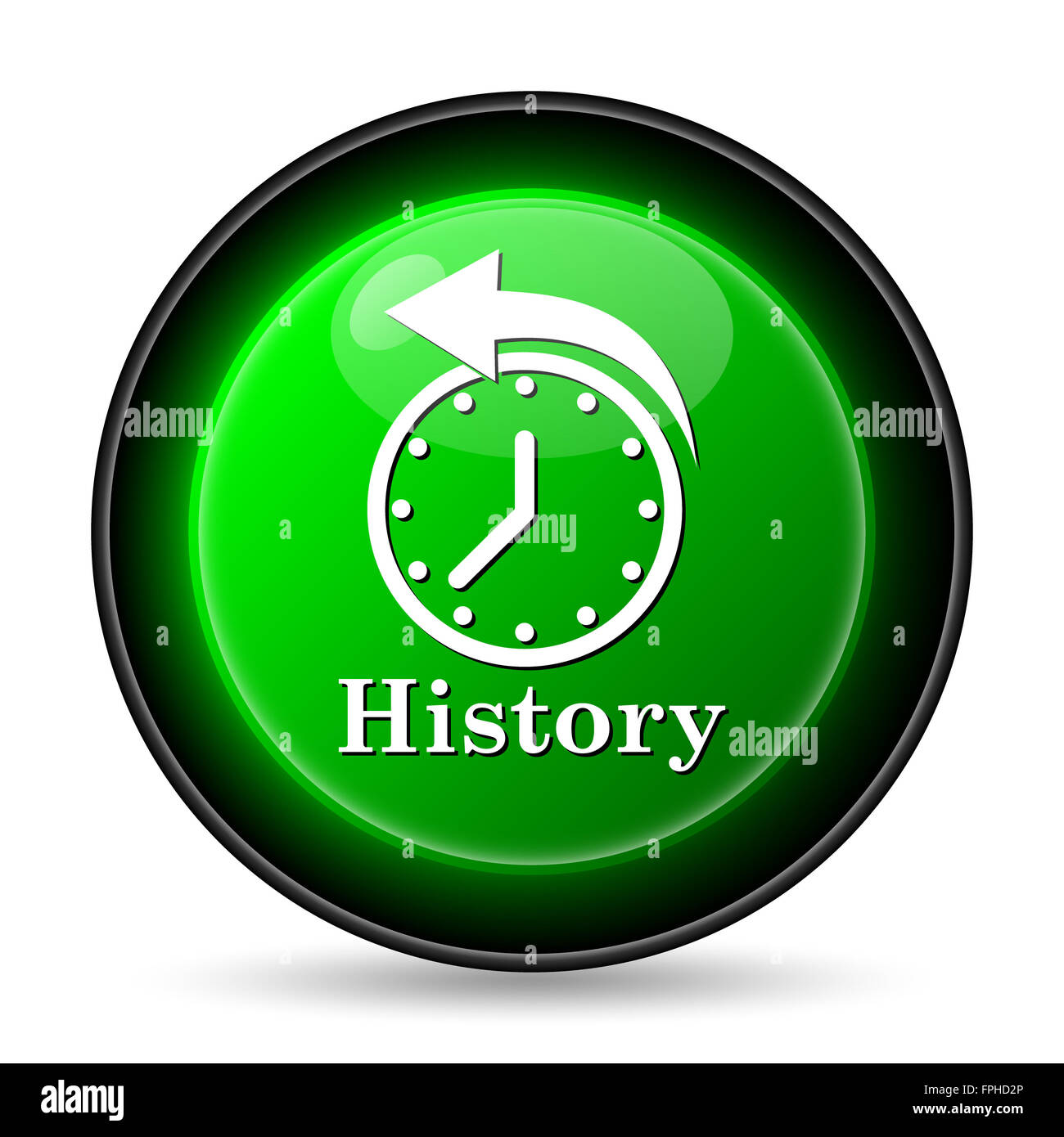 History icon. Internet button on white background Stock Photo - Alamy