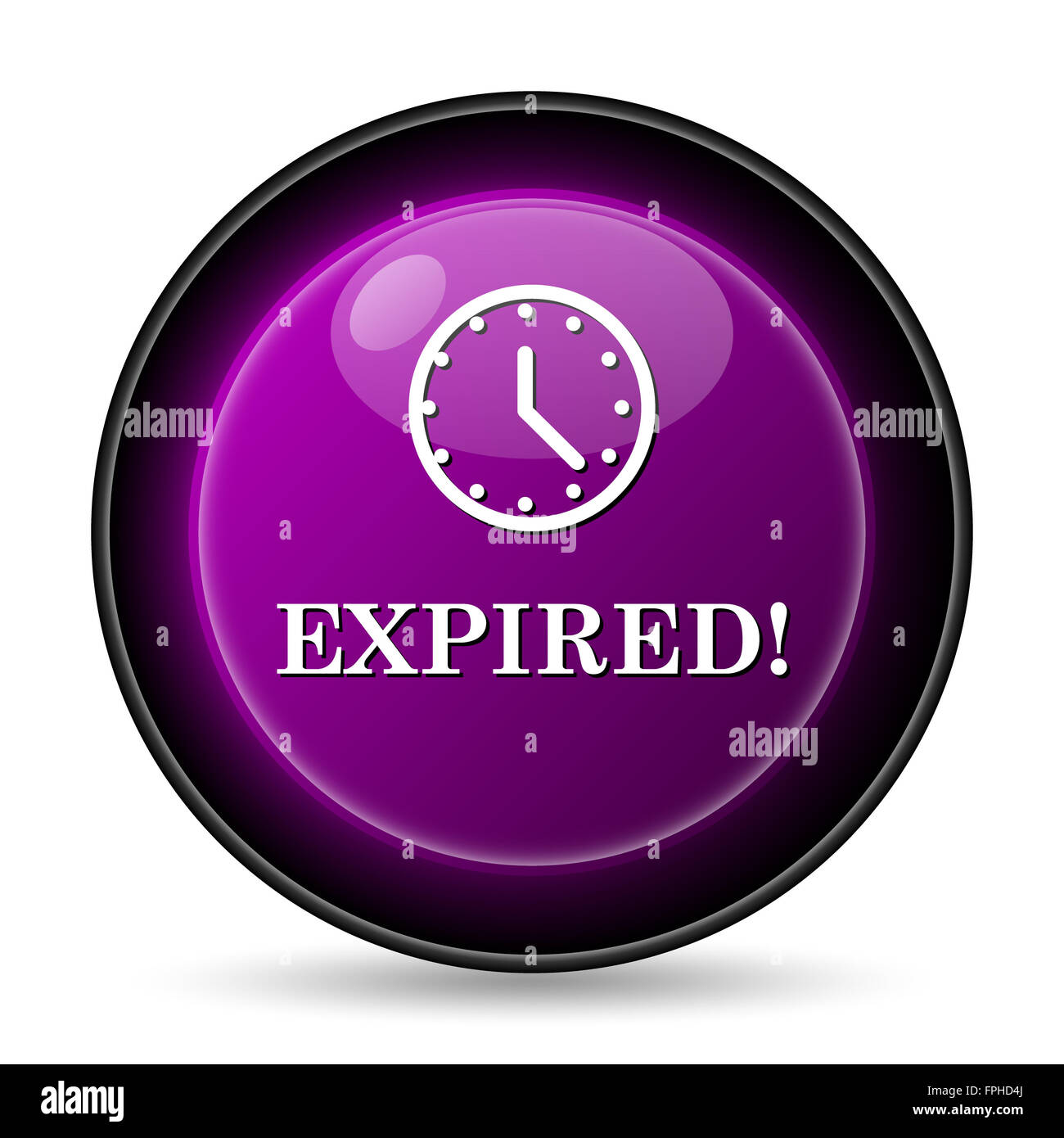 Expired icon. Internet button on white background Stock Photo - Alamy