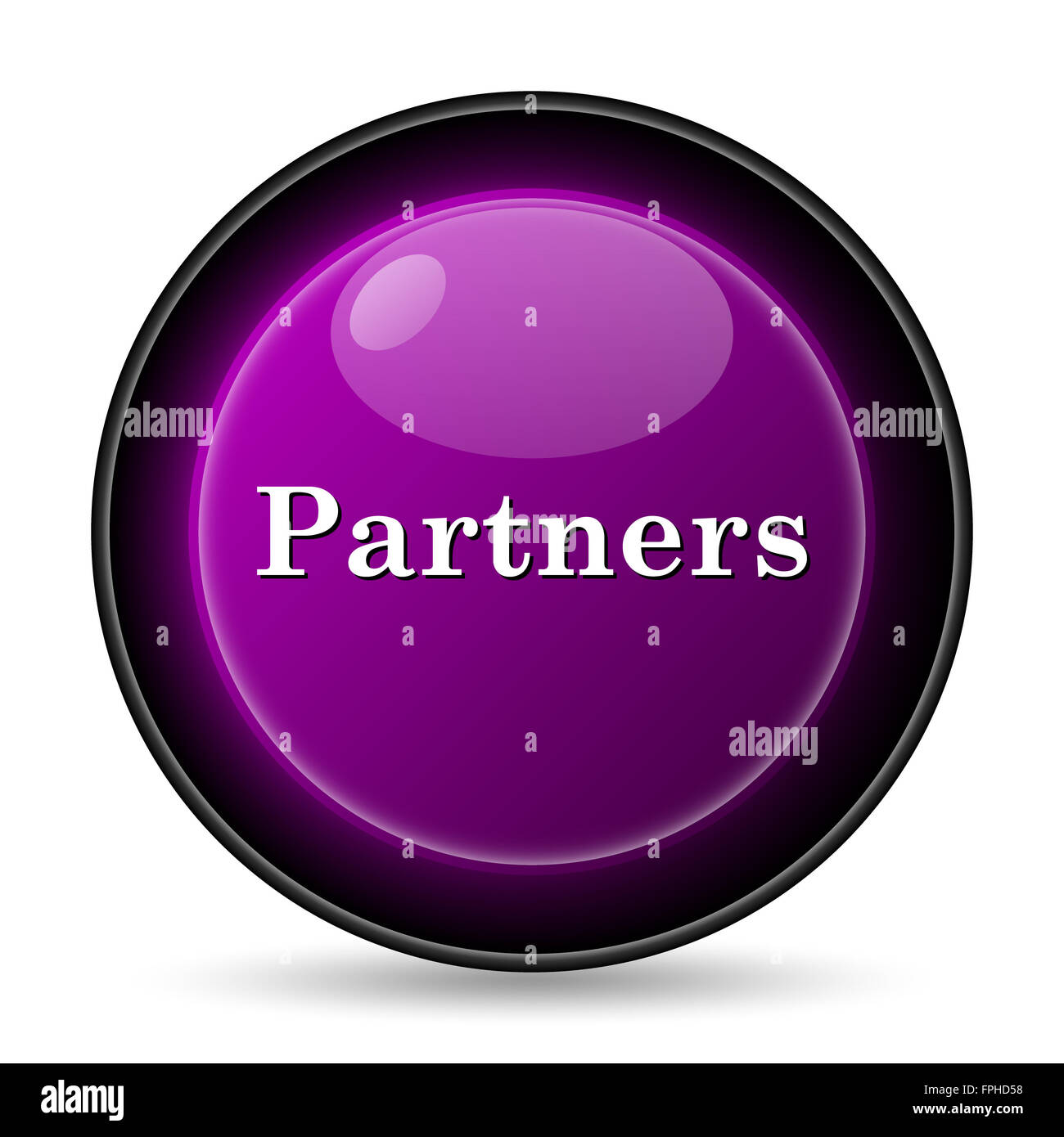 Partners icon. Internet button on white background Stock Photo - Alamy