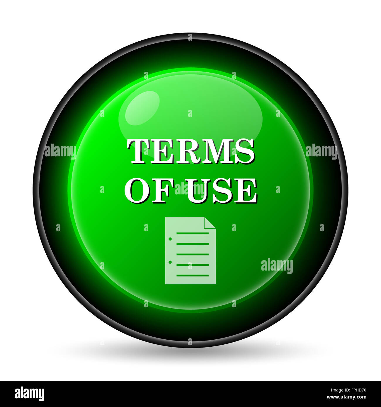 Terms of use icon. Internet button on white background Stock Photo - Alamy