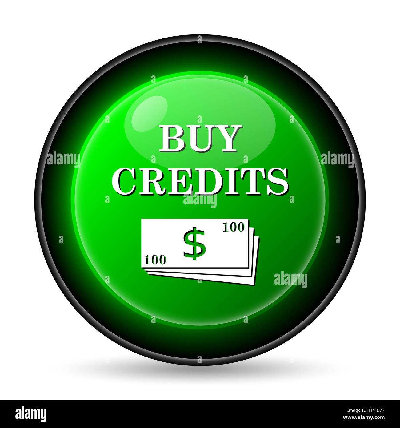 Buy credits icon. Internet button on white background Stock Photo - Alamy