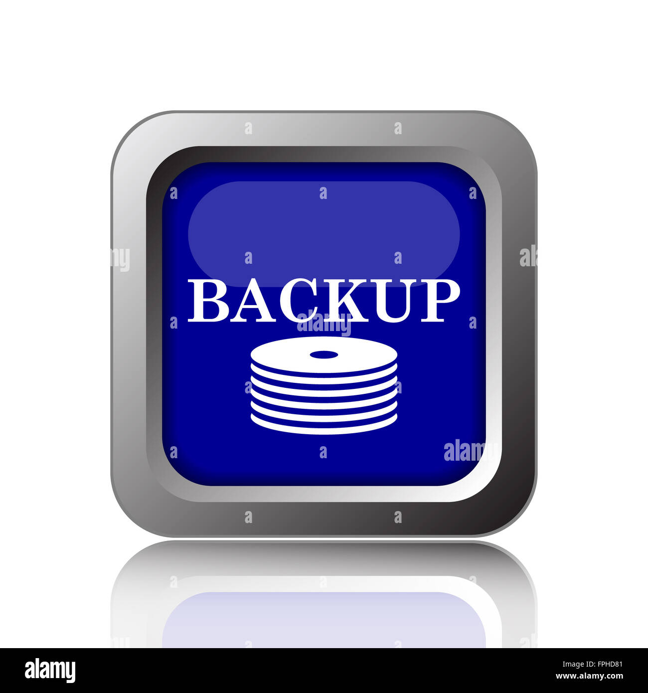 Back-up icon. Internet button on white background Stock Photo - Alamy