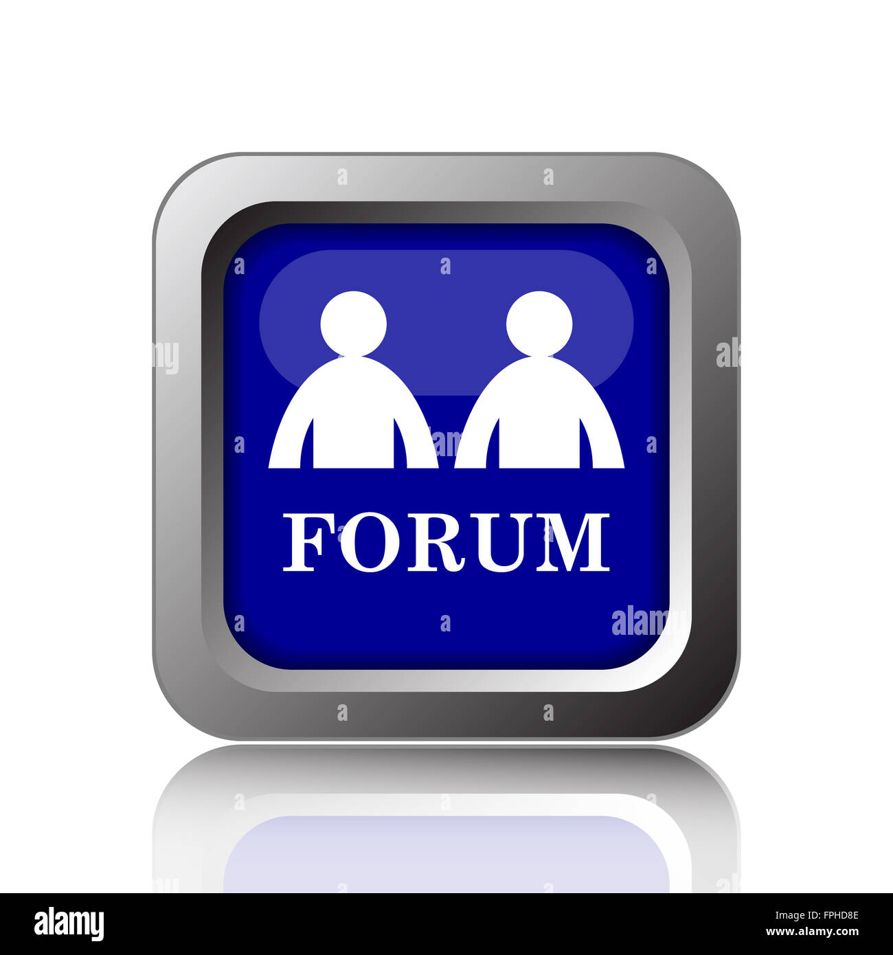 Forum icon. Internet button on white background Stock Photo - Alamy