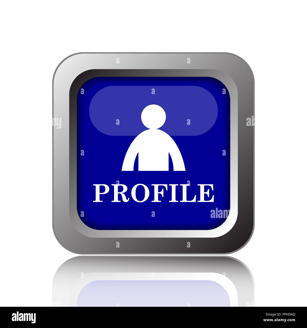Profile icon. Internet button on white background Stock Photo - Alamy
