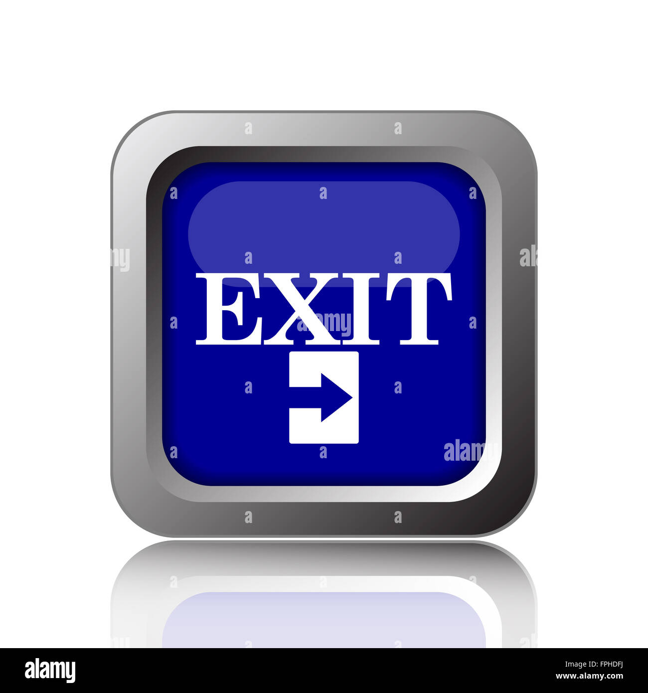 Exit icon. Internet button on white background Stock Photo - Alamy
