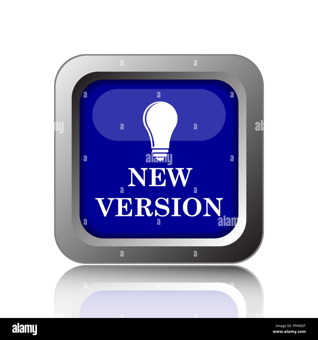 New version icon. Internet button on white background Stock Photo - Alamy