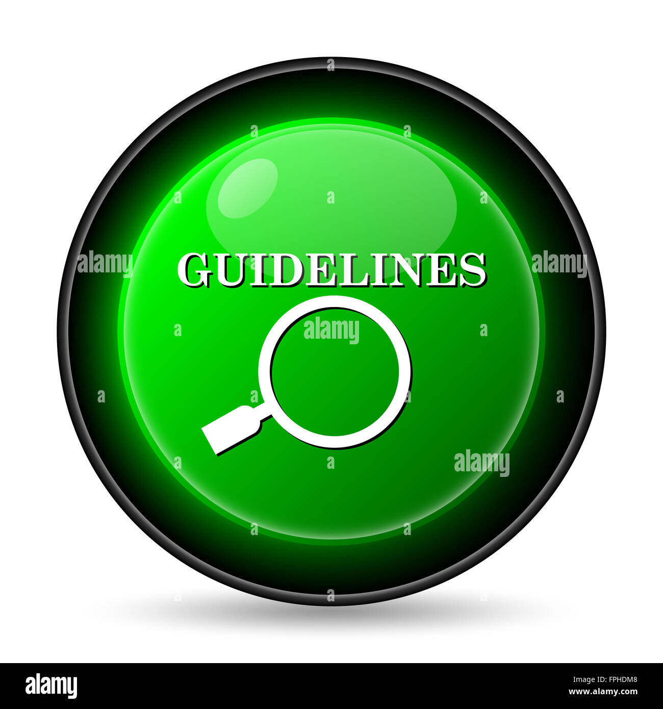 Guidelines icon. Internet button on white background Stock Photo - Alamy