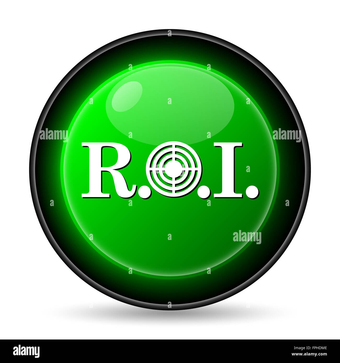 ROI icon. Internet button on white background Stock Photo - Alamy