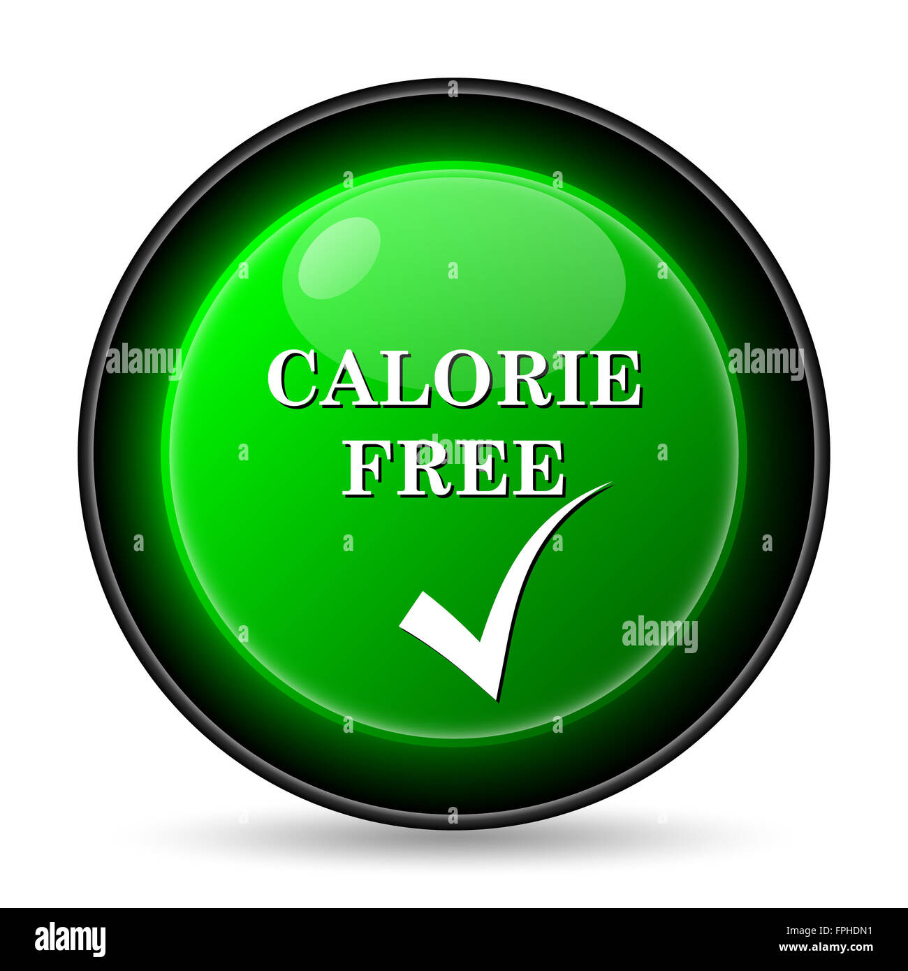 Calorie free icon. Internet button on white background Stock Photo - Alamy