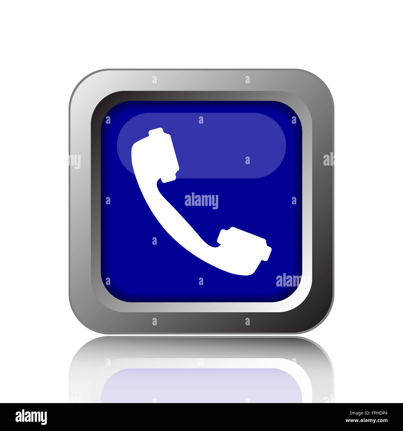 Phone icon. Internet button on white background Stock Photo - Alamy