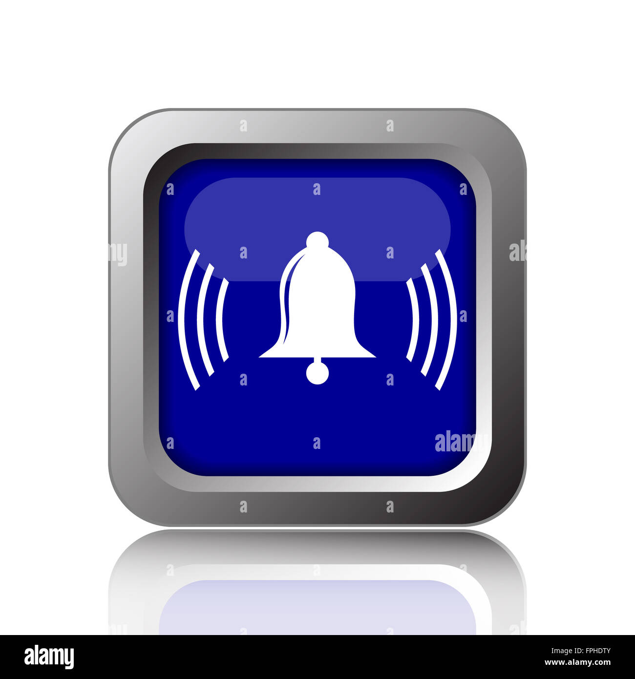 Bell icon. Internet button on white background Stock Photo - Alamy