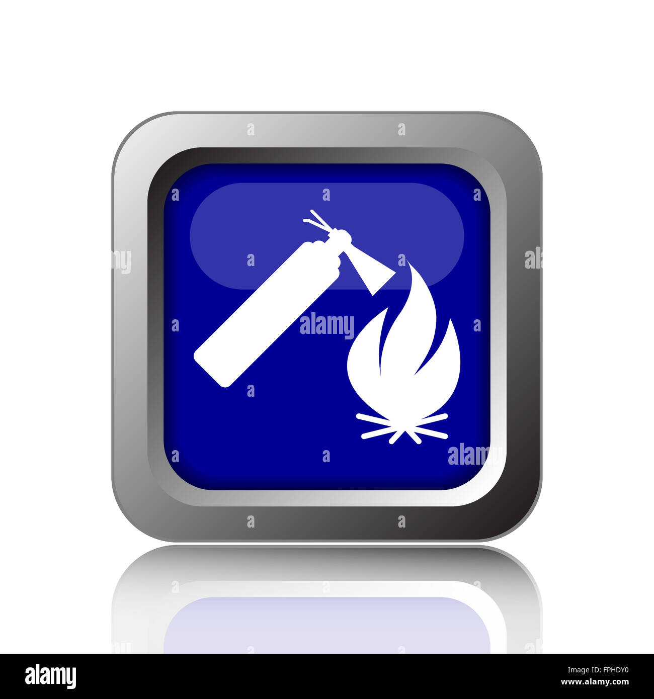 Fire icon. Internet button on white background Stock Photo - Alamy