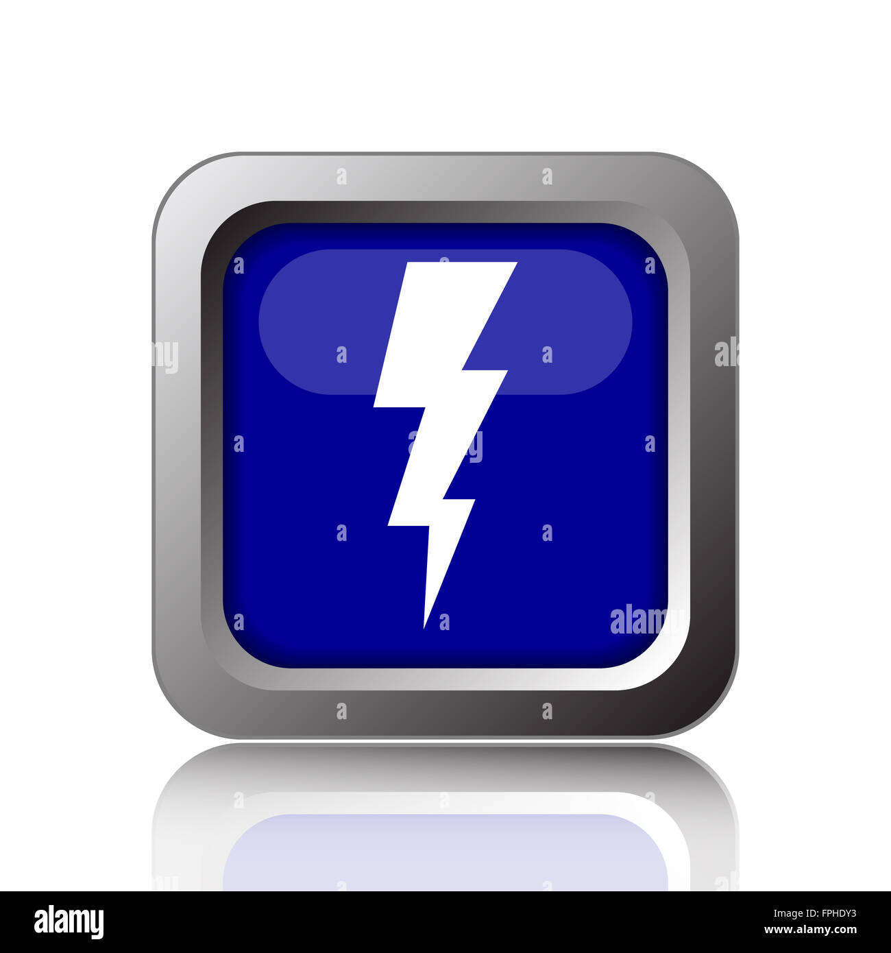 Lightning icon. Internet button on white background Stock Photo - Alamy