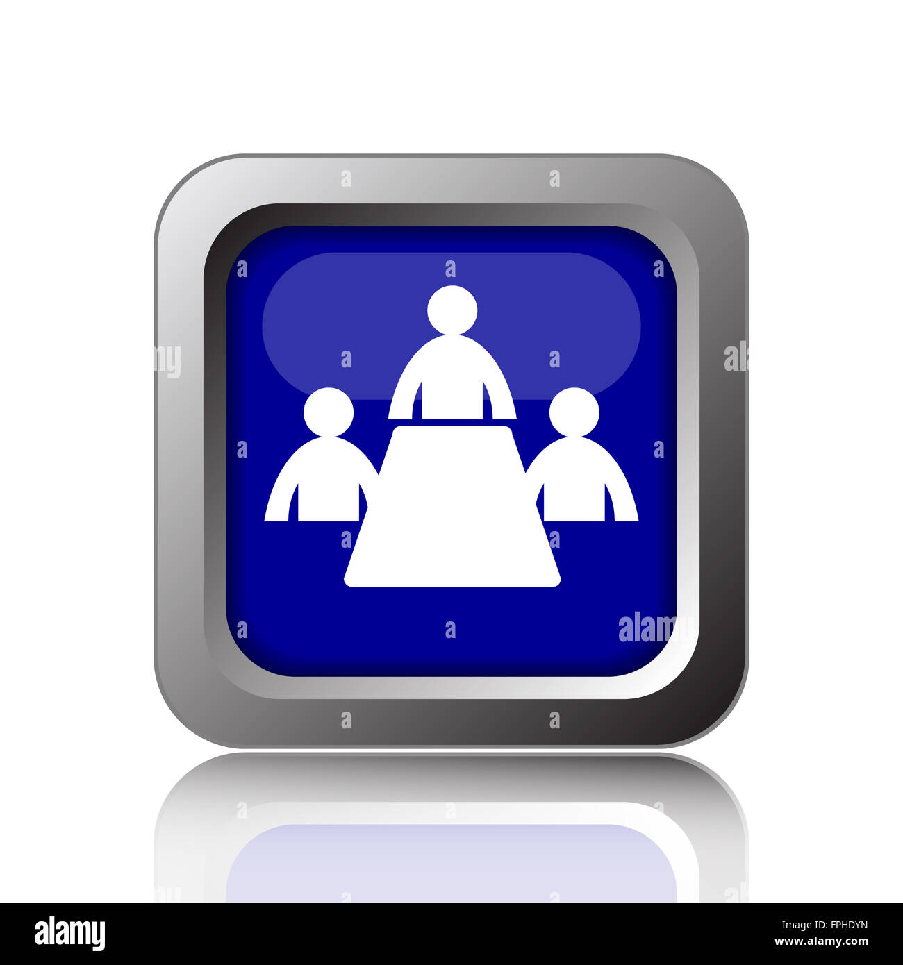 Meeting room icon. Internet button on white background Stock Photo - Alamy
