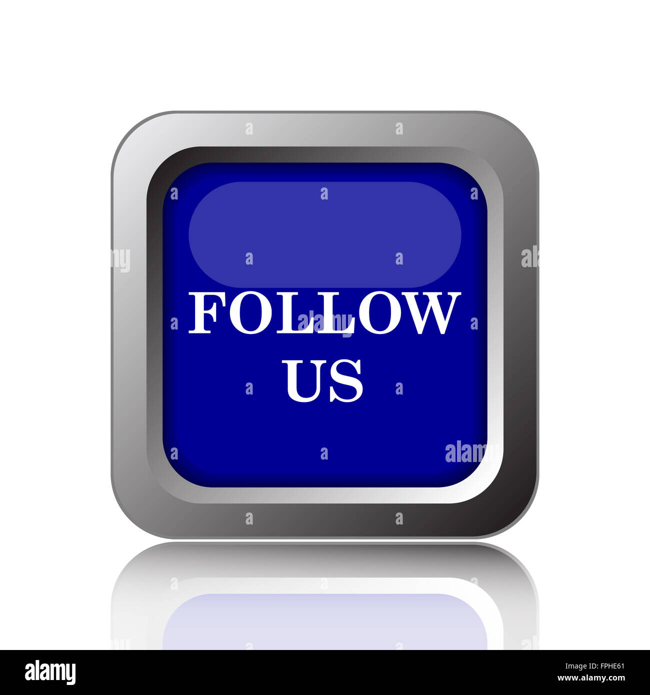 Follow us icon. Internet button on white background Stock Photo - Alamy