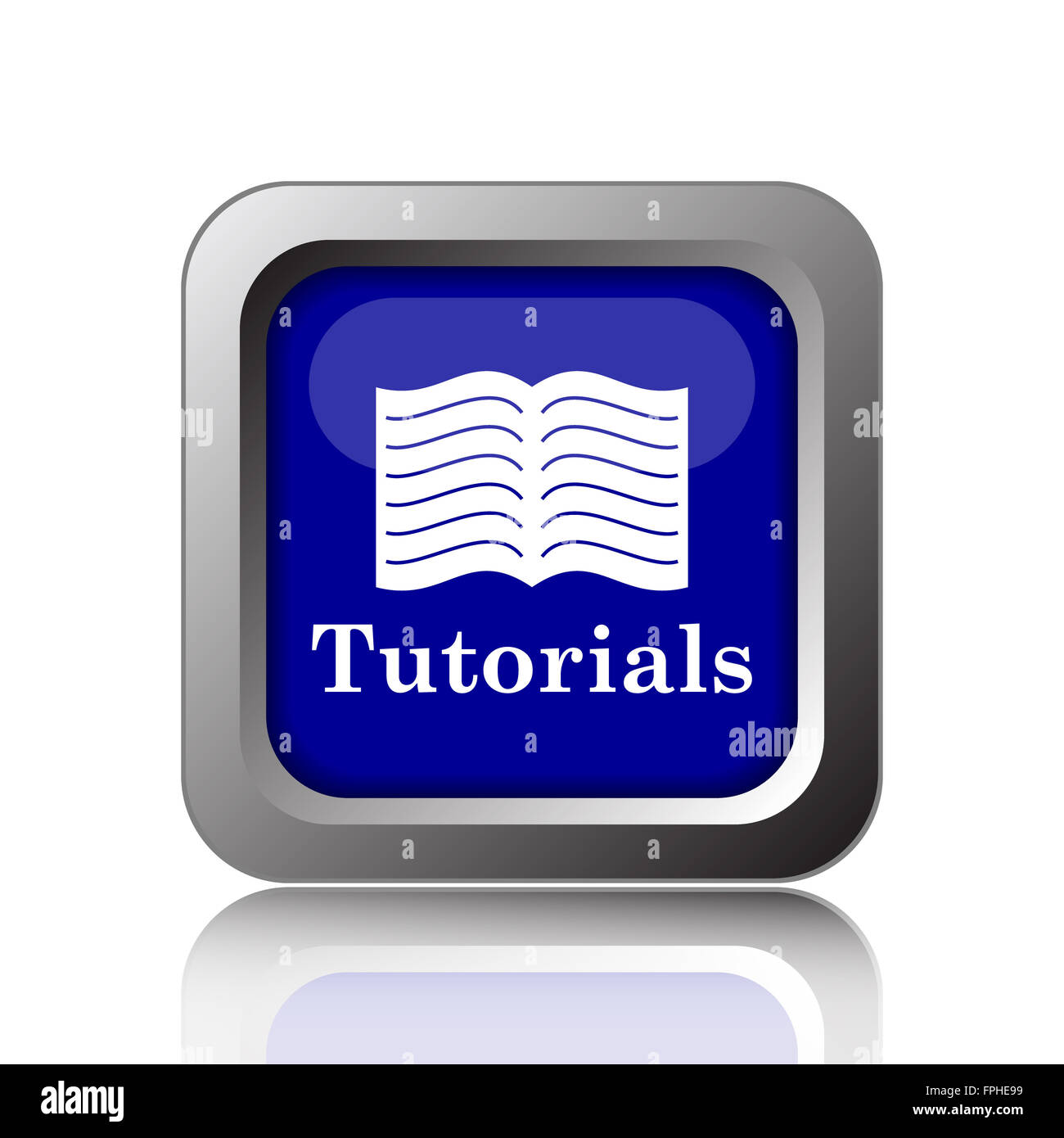 Tutorials icon. Internet button on white background Stock Photo - Alamy